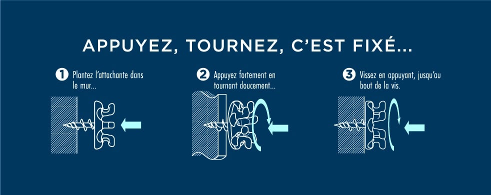 Support insert métal - Montage sans outil, facile et rapide pour plaque ...